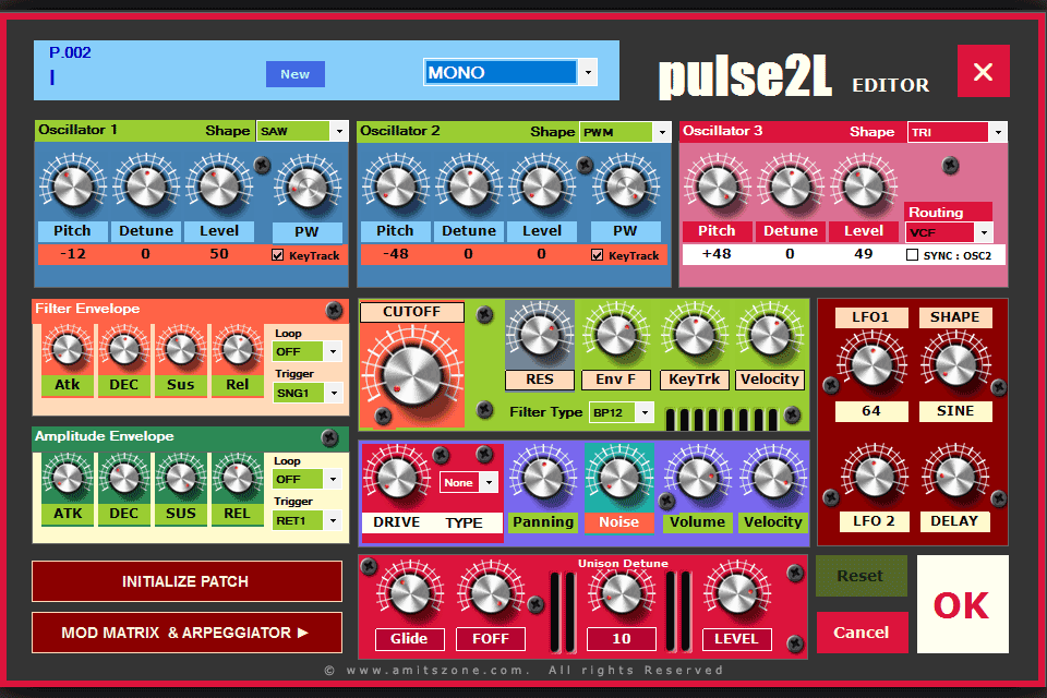Pulse 2L Editor Knobs Explained - Amit's Zone